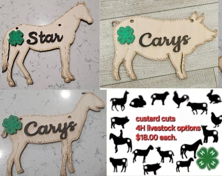 4h livestock signs – Custard cuts